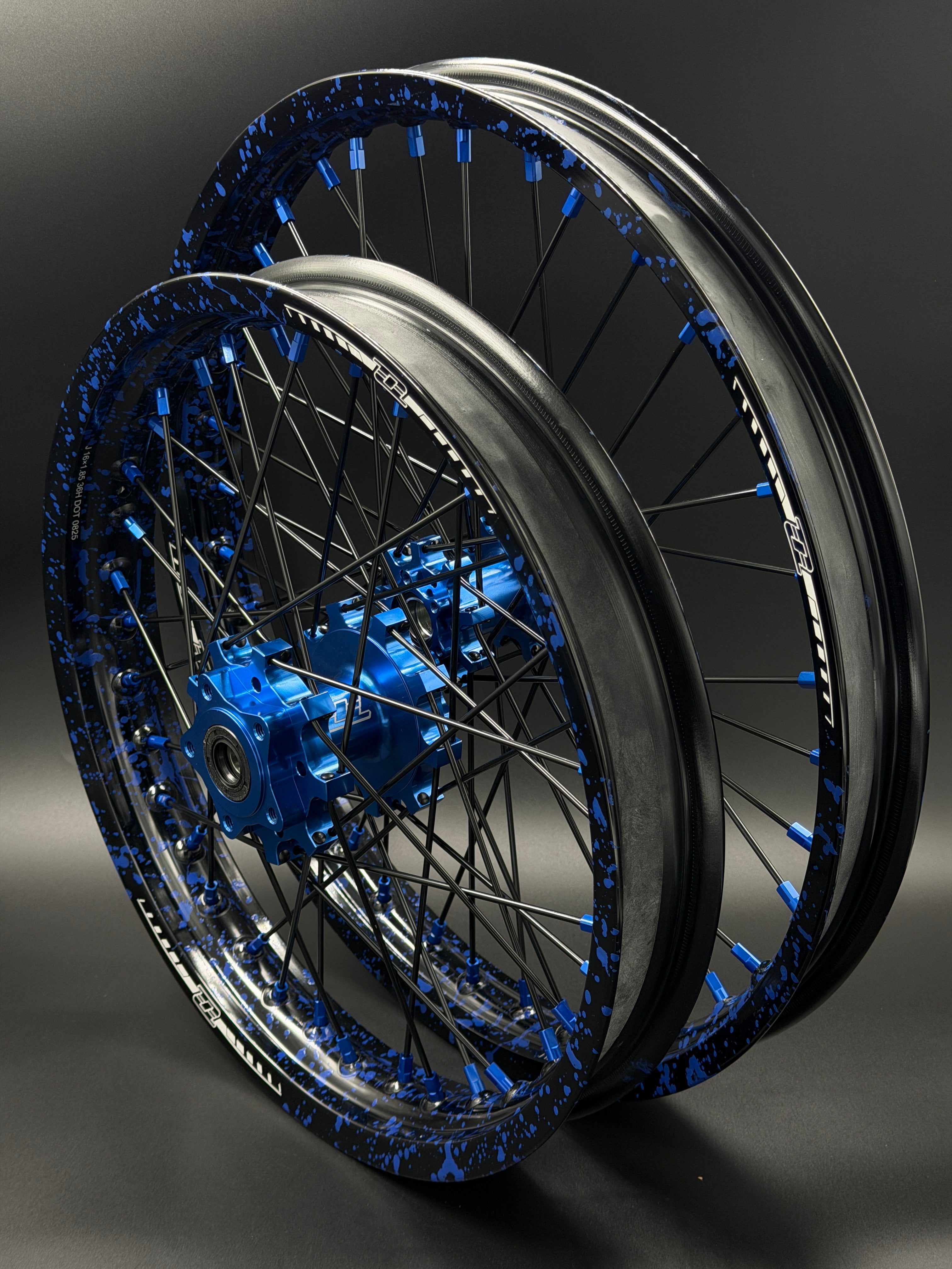 Surron Light Bee Wheels 16/19 Black/Blue (Paint Splat) – TTEV